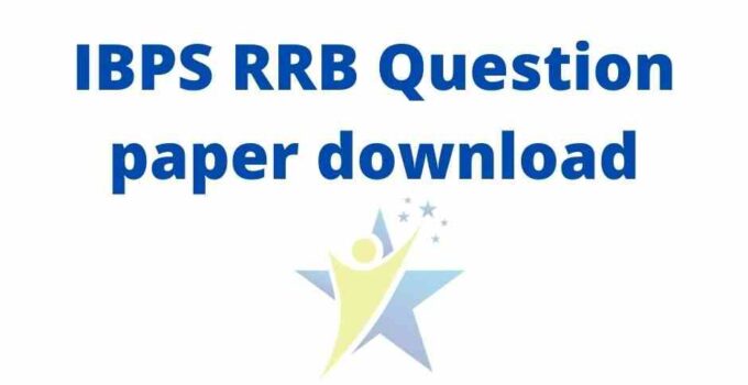 IBPS RRB previous year question paper new free | Agriedu4u